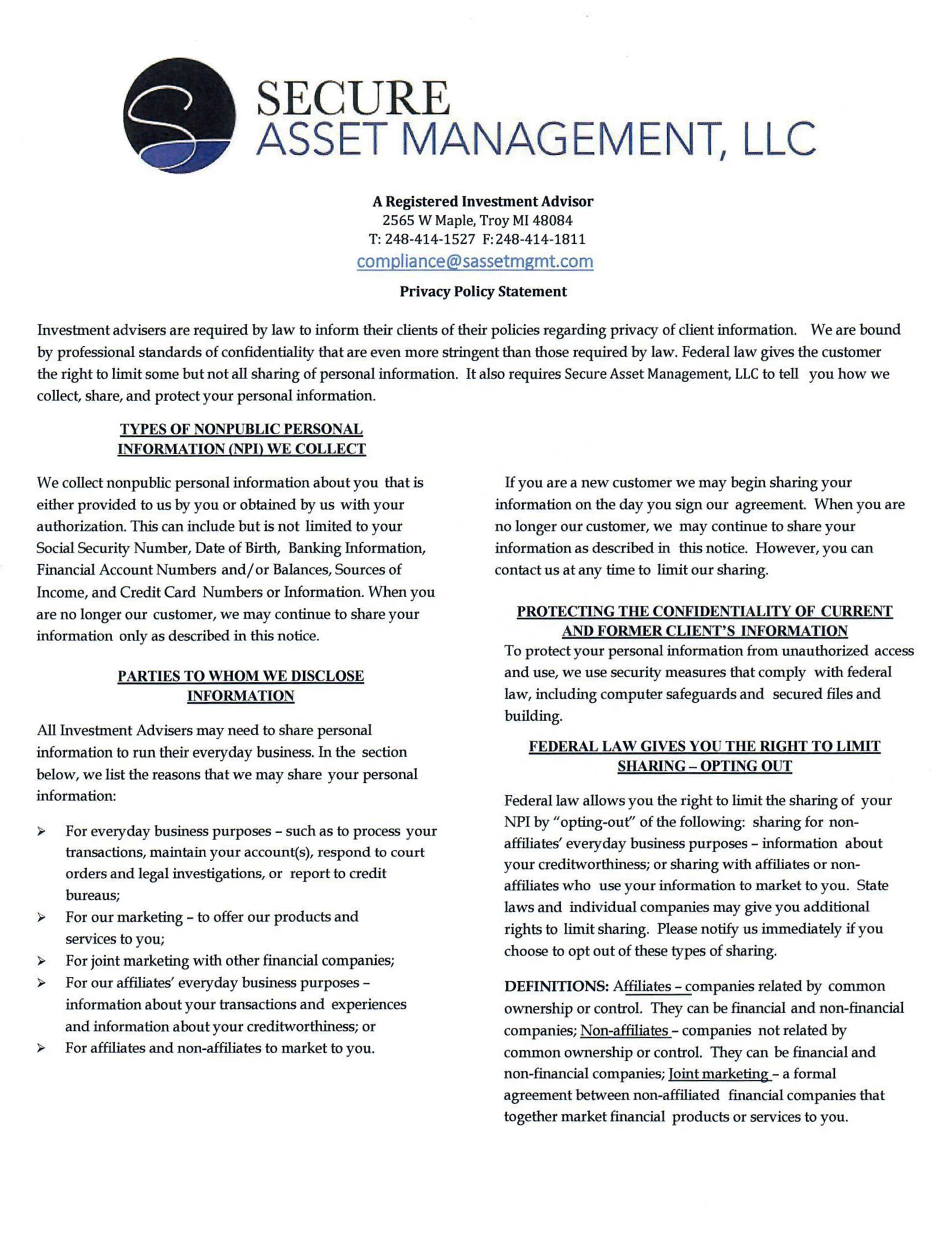 About - Wittenberg Investments | Financial Advisor Troy, MI